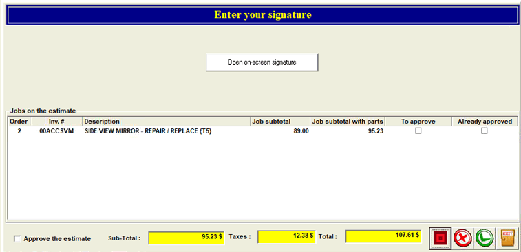 On screen signature / activate electronic signature -FAQs